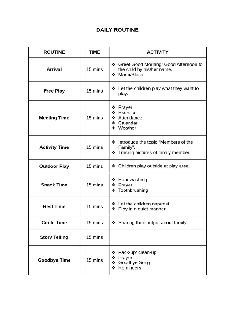 Daily Routine | PDF