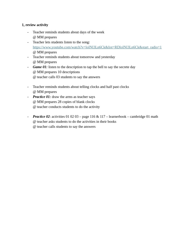 Unit 08 - Time - Lesson 07 | PDF