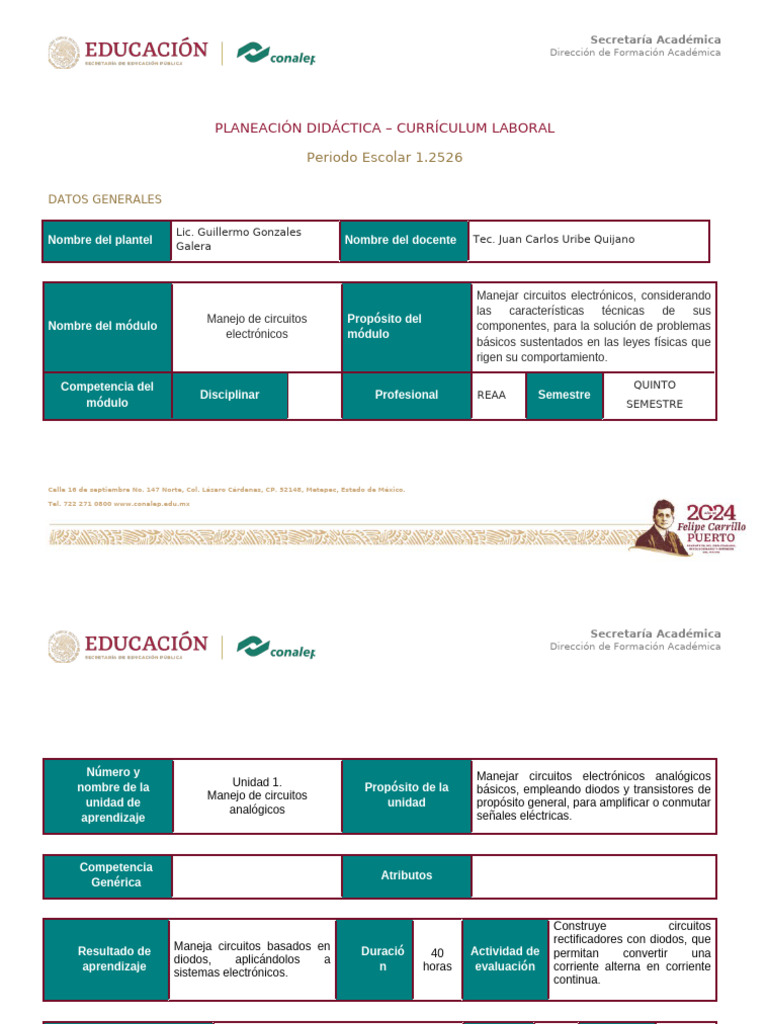 temario | PDF | Electrónica | Aprendizaje