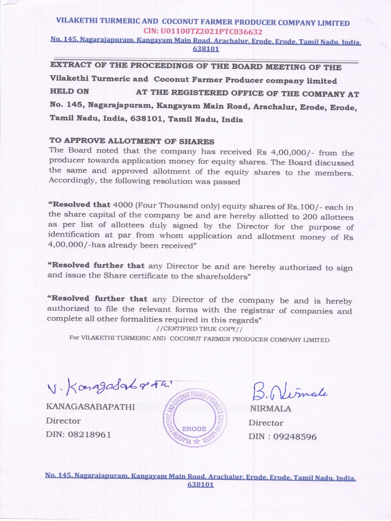 Proceedings of BOD Meeting | PDF