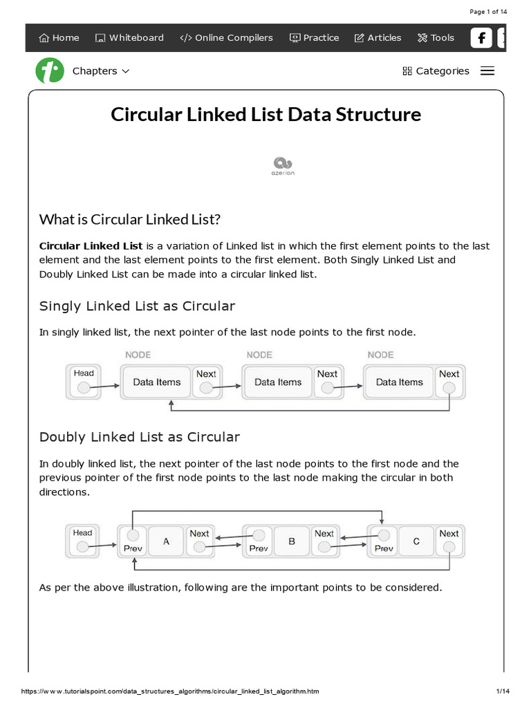 Circular Linked List Overview and Operations | PDF | Computer ...
