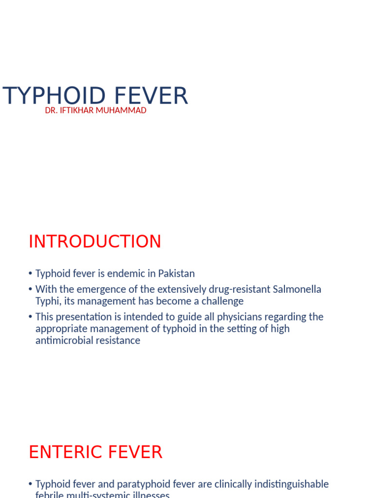 Typhoid Fever. | PDF | Salmonella | Medical Specialties