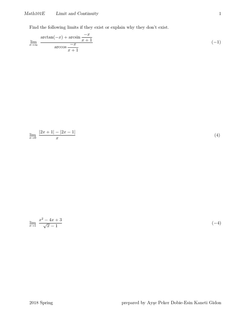 Limits and Continuity in Calculus | PDF | Mathematical Analysis ...
