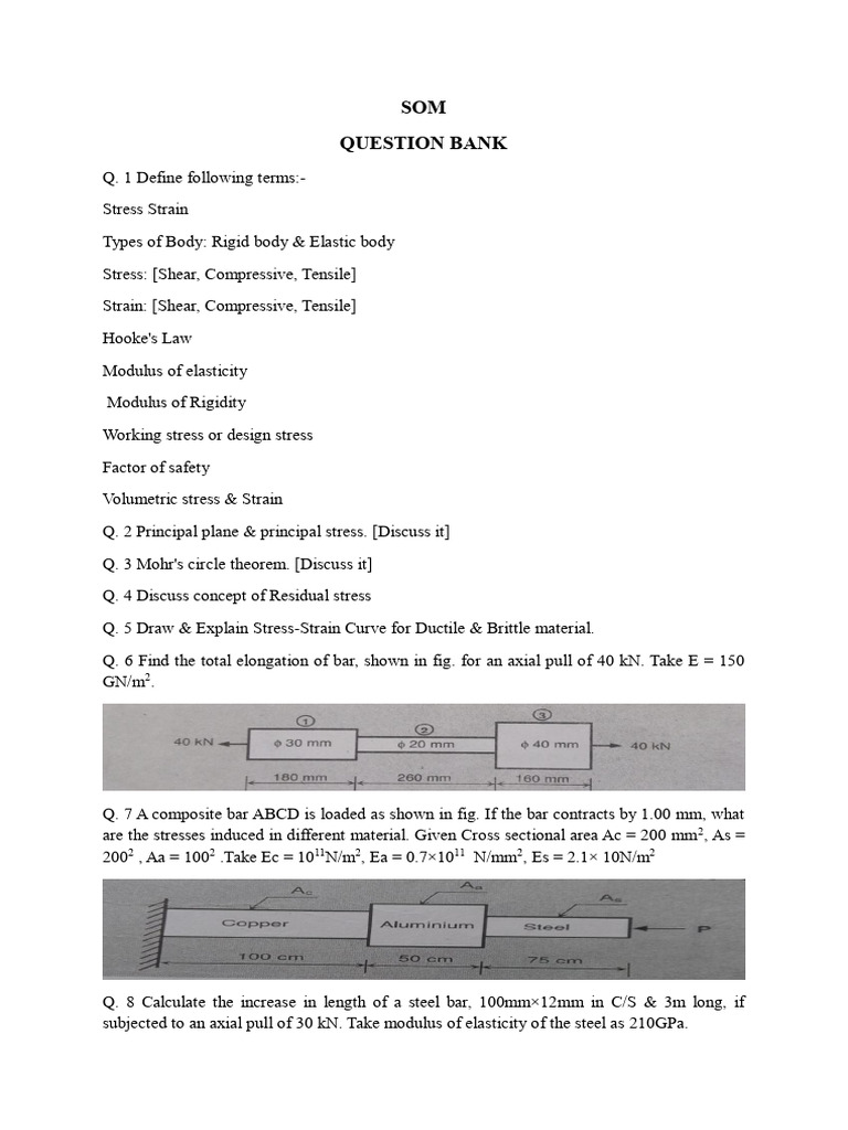 Som Question Bank | PDF