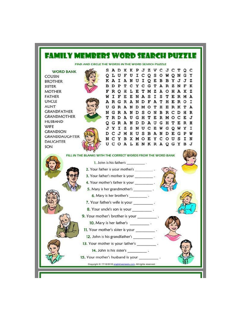 Family Members (Puzzle) | PDF