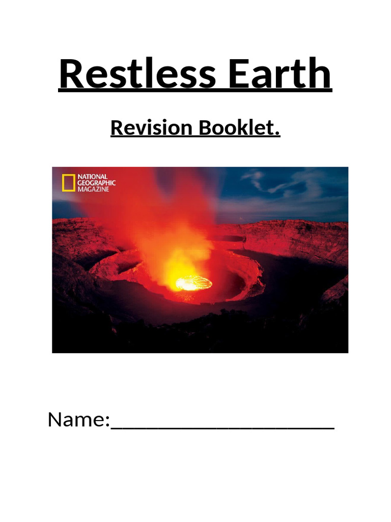 Earth Layers and Plate Tectonics Guide | PDF | Volcano | Lava