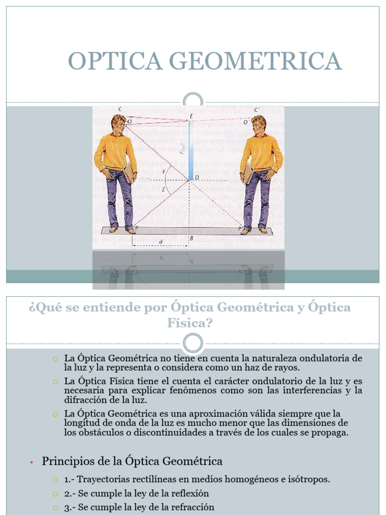 Fundamentos de Óptica Geométrica y Física | PDF | Refracción | Óptica