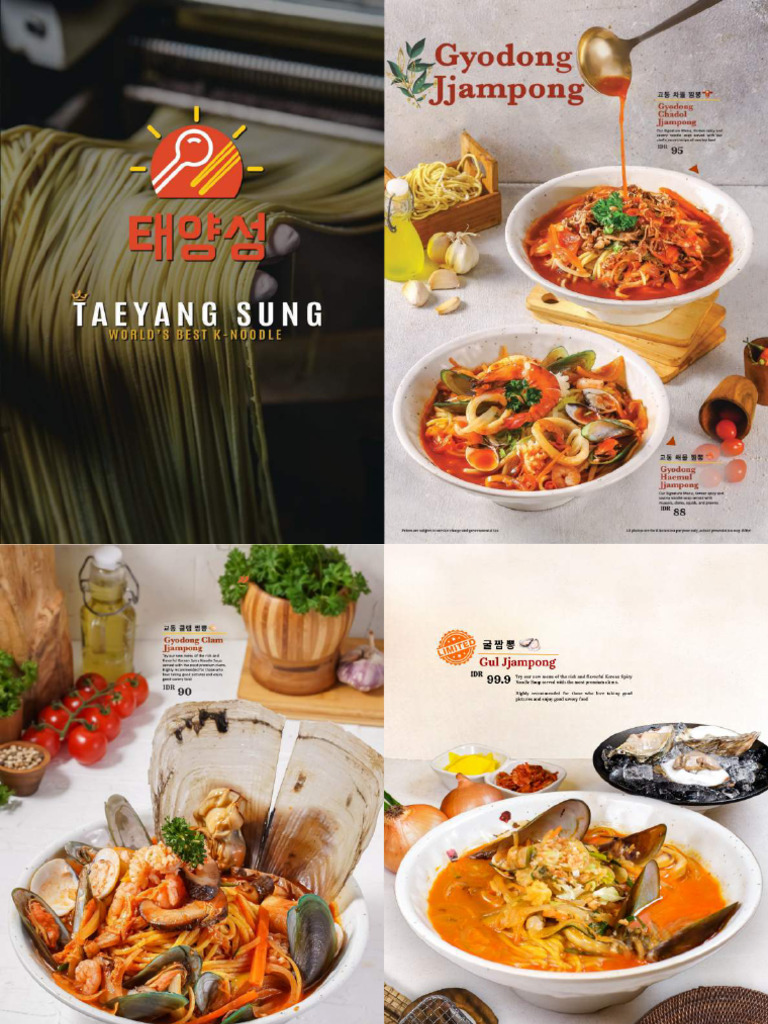 Taeyang Sung Menu and Locations | PDF