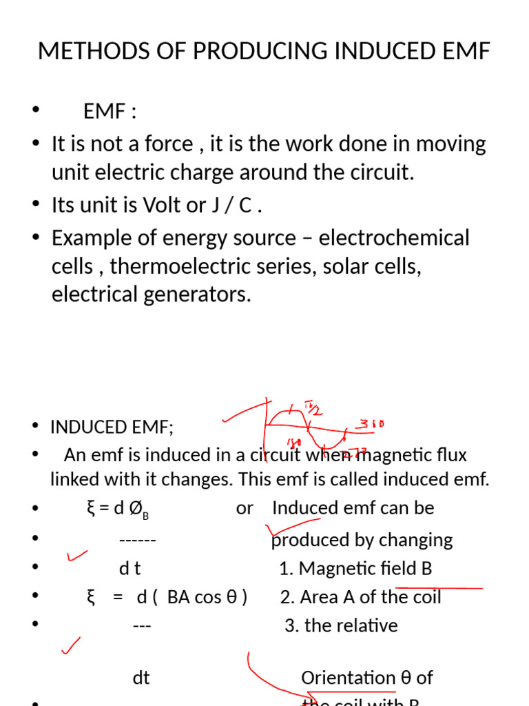 METHODS OF PRODUCING INDUCED EMF | PDF
