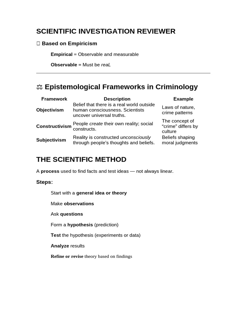 Scientific Investigation Reviewer | PDF