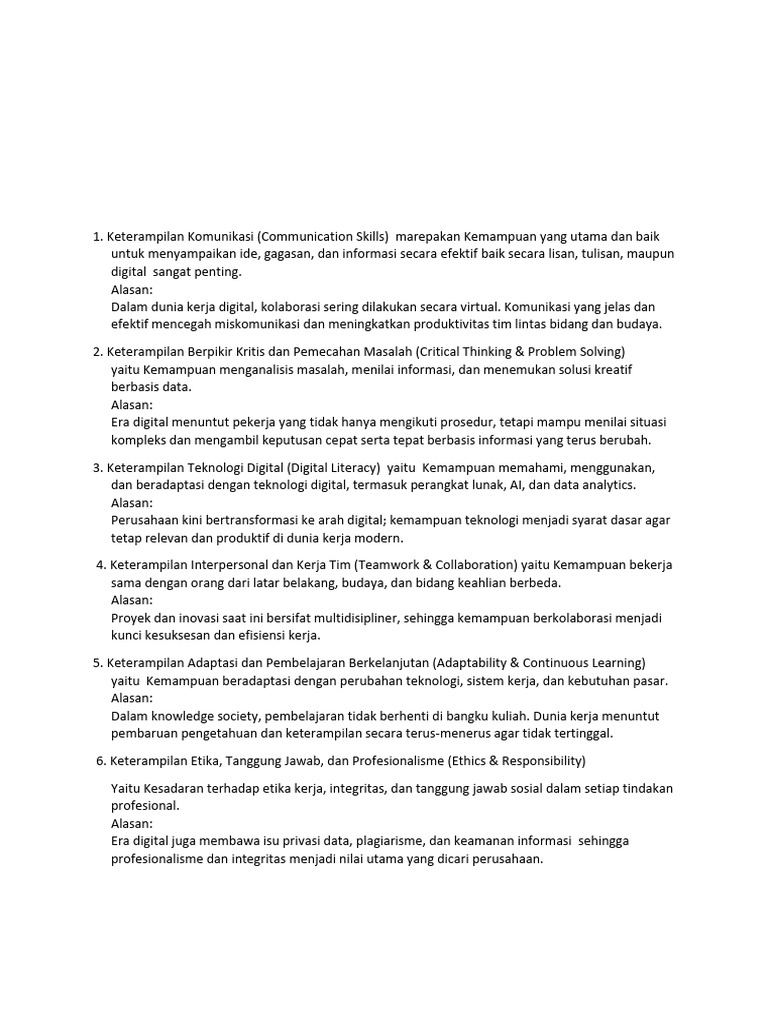 Tugas 1 Mata Kuliah Belajar Era Digital - Normiati - 858293965 | PDF