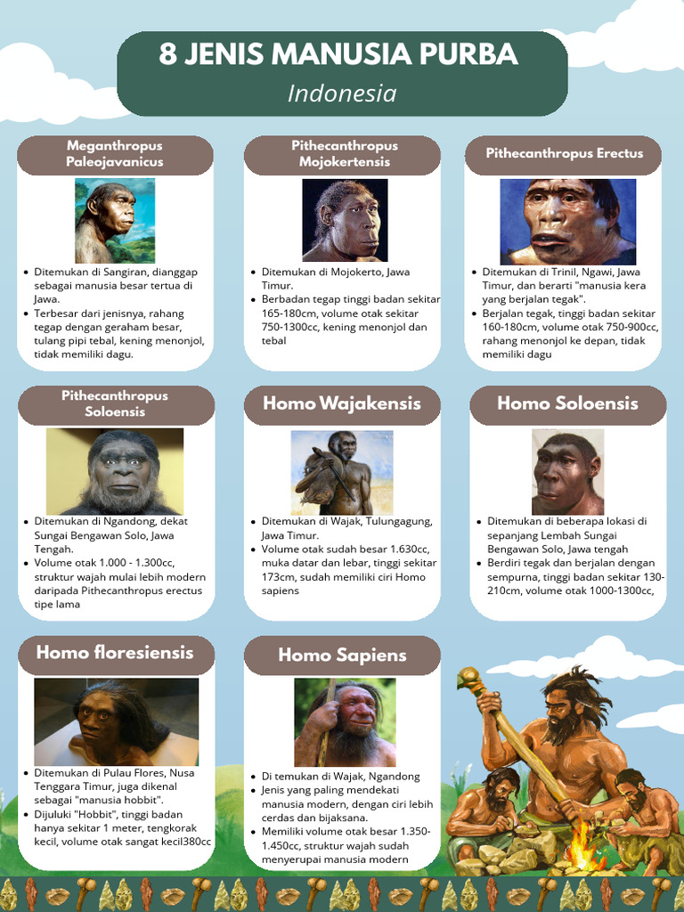 8 Jenis Manusia Purba di Indonesia | PDF