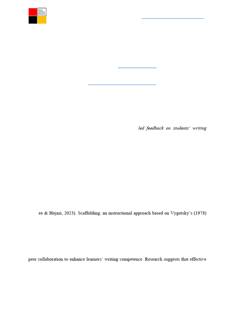 Enhancing ESL Writing with Scaffolding | PDF | English As A Second Or ...