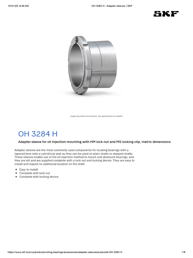 OH 3284 H - Adapter Sleeves - SKF | PDF | License | Copyright