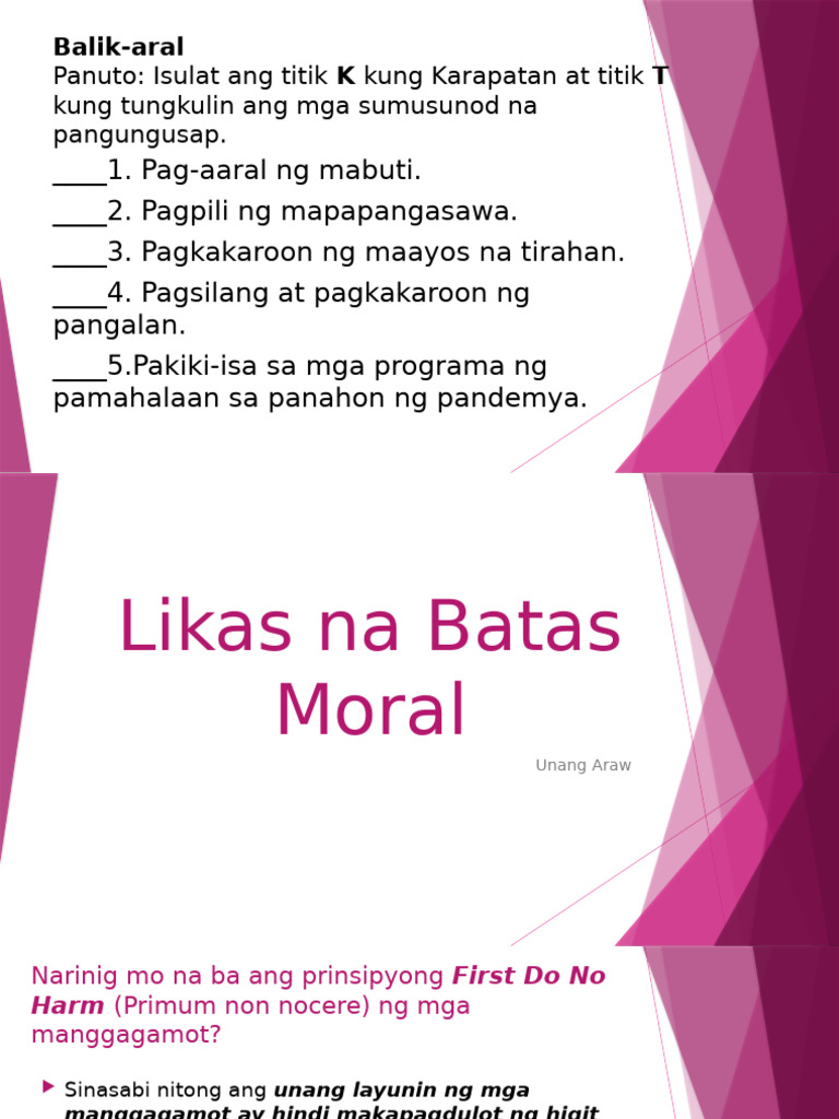Likas Na Batas Moral | PDF