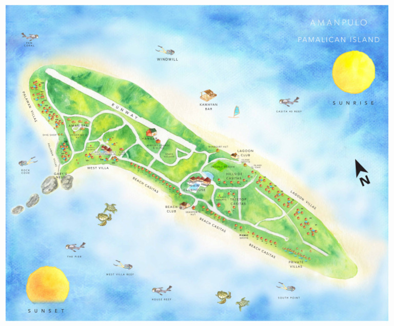 Amanpulo Island Map - Hi Res - 24 Jan 2017 - Original - 14036 | PDF