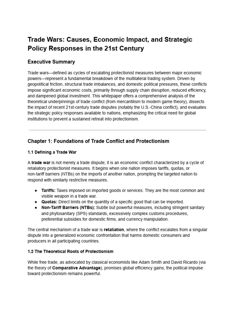 Trade Wars_ Causes, Economic Impact, And Strategic Policy Responses in ...