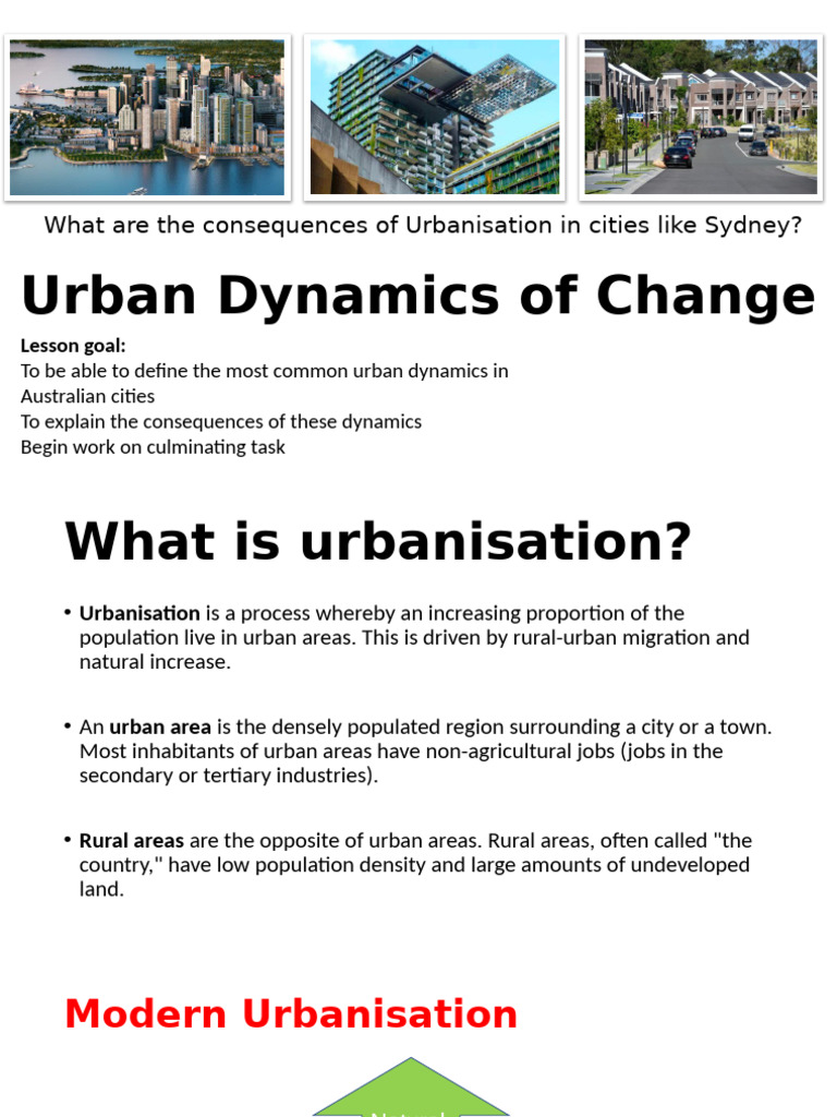 Defining Urban Dynamics in Australia | PDF | Urbanization | City