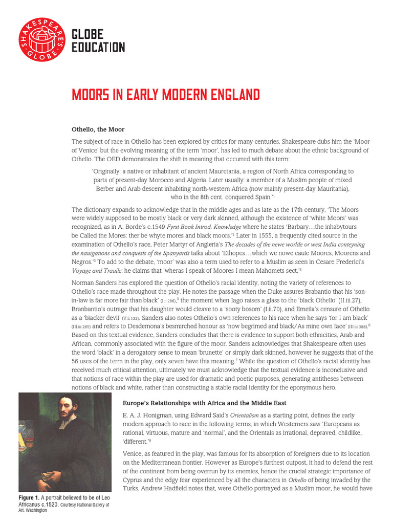1.0 Moors in Early Modern England | PDF | Othello | Moors