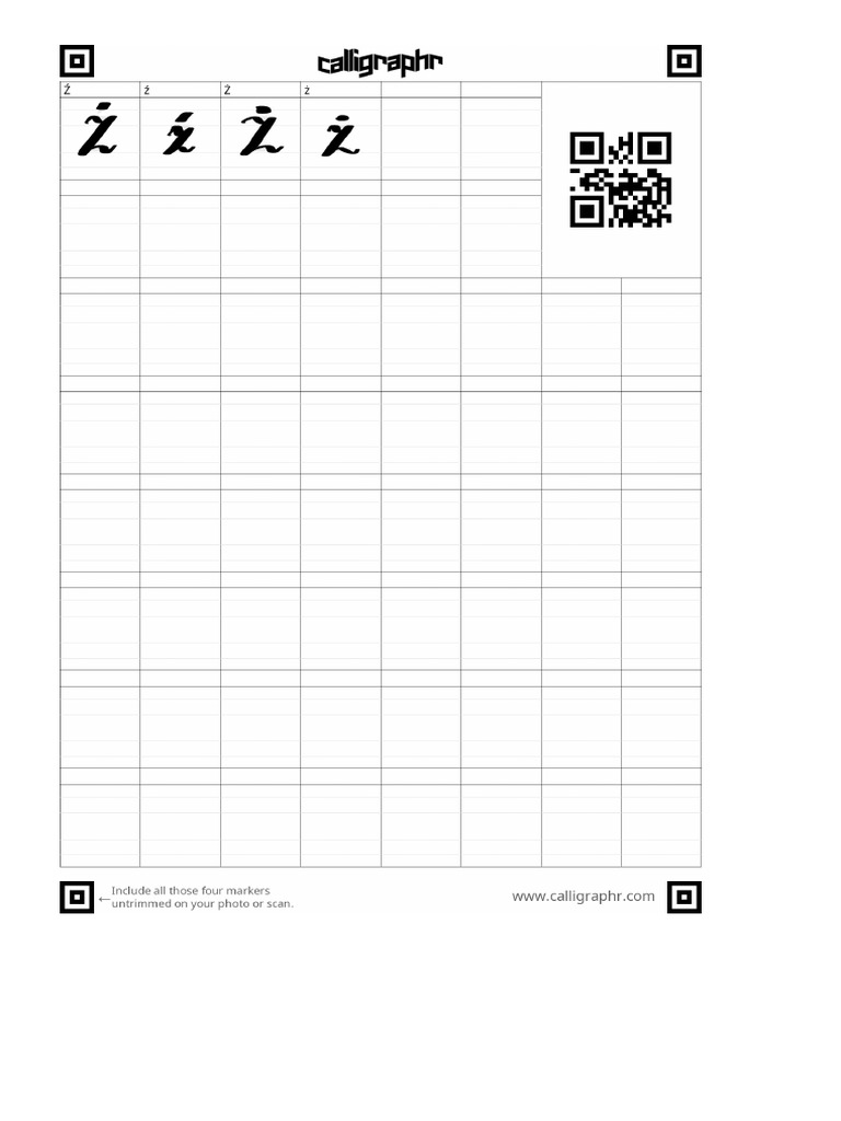 Calligraphr Template | PDF
