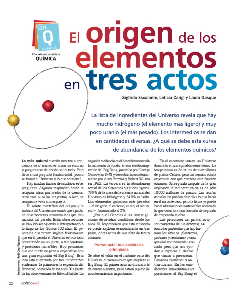 Elementos Universo Revista Como Ves | PDF | Estrellas | Reacción nuclear