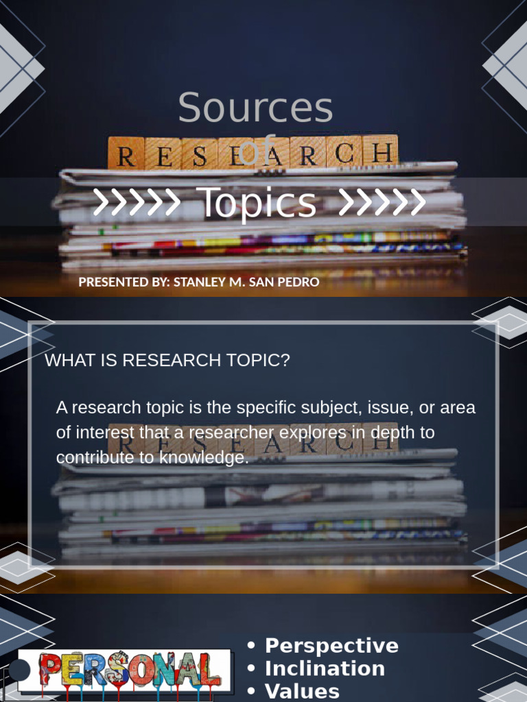 SMSP (Sources of Research Topics) | PDF