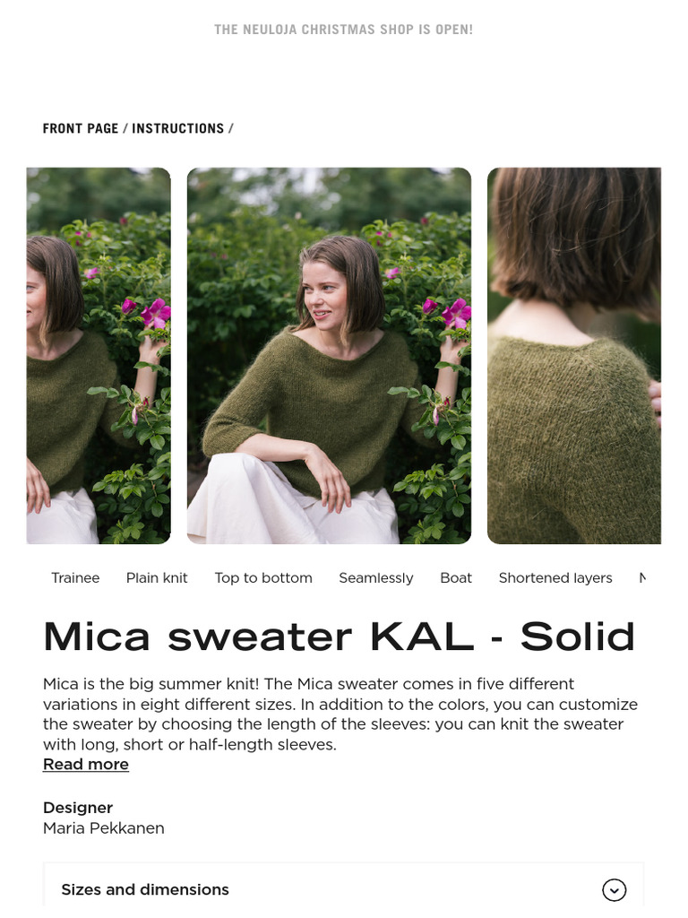 Mica Sweater KAL - Solid Chart | PDF