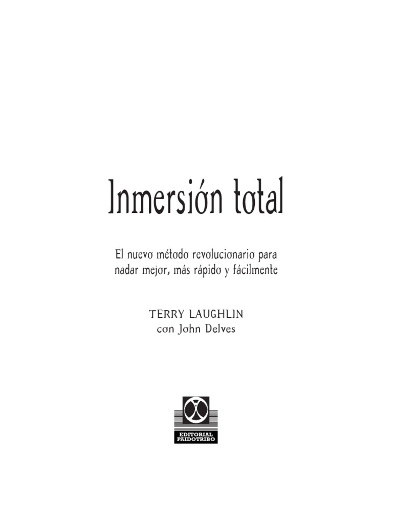 Inmersion Total Por Terry Laughlin | Descargar gratis PDF | Natación ...