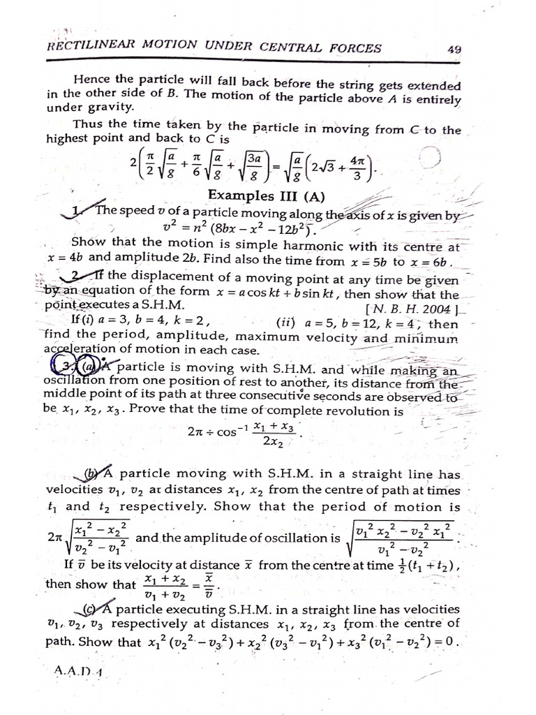 SHM Math 3 Jan 2025 9-12 Am | PDF