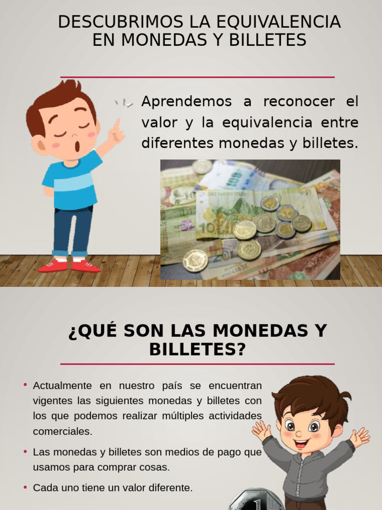 Equivalencias en Monedas y Billetes | PDF