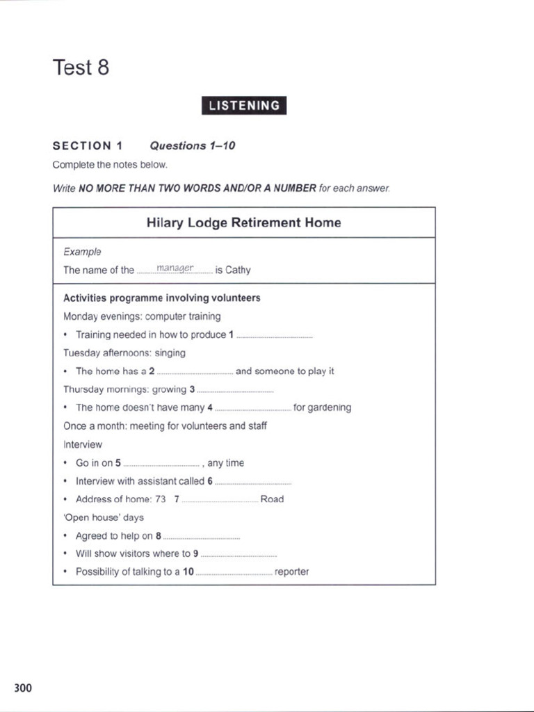 @IELTSc1 Mock Listening Section 1 | PDF