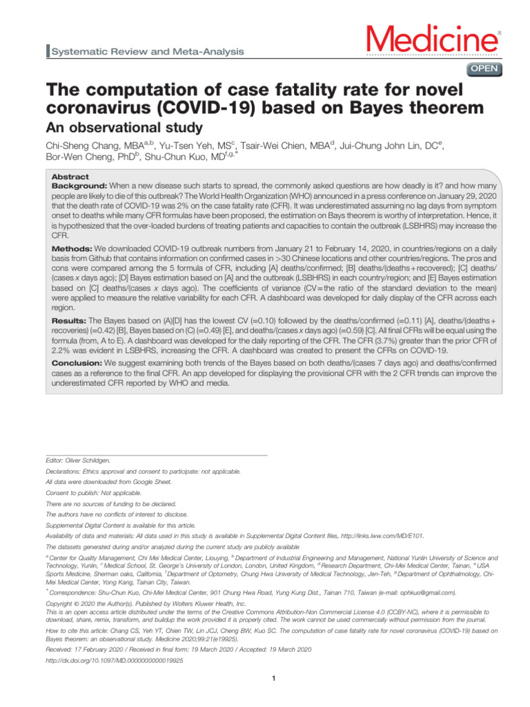 Bayes Theorem Research Paper | PDF | Health Sciences | Medicine