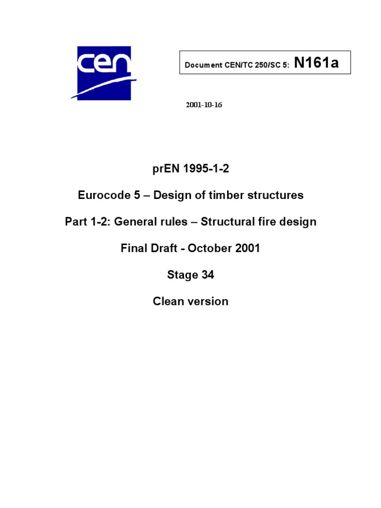 EUROCOD 5 - Design of Timber Structures - General Rules | PDF ...