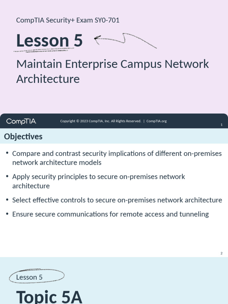 Sy0-701 - Lesson 05 | PDF | Computer Network | Proxy Server