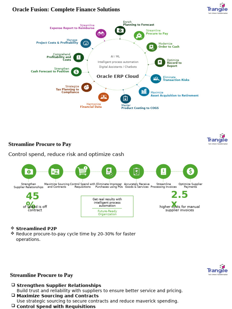 Oracle Fusion Finance Solutions Overview | PDF | Supply Chain | Point ...