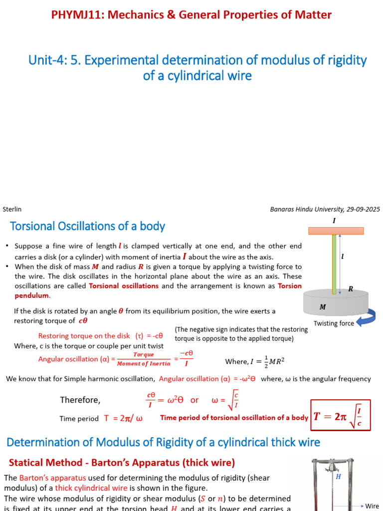 4.5. Experimental Determination of Modulus of Rigidity - Barton's ...
