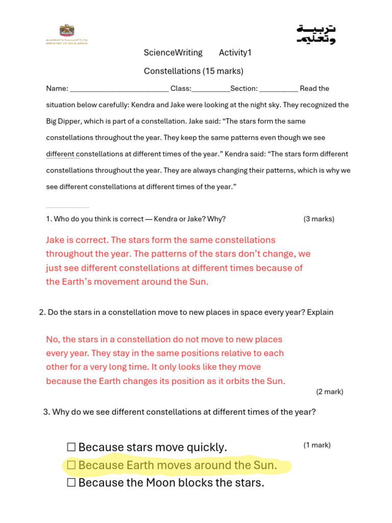 Writing Task 1 Grade 5 Keely Probe PDF | PDF