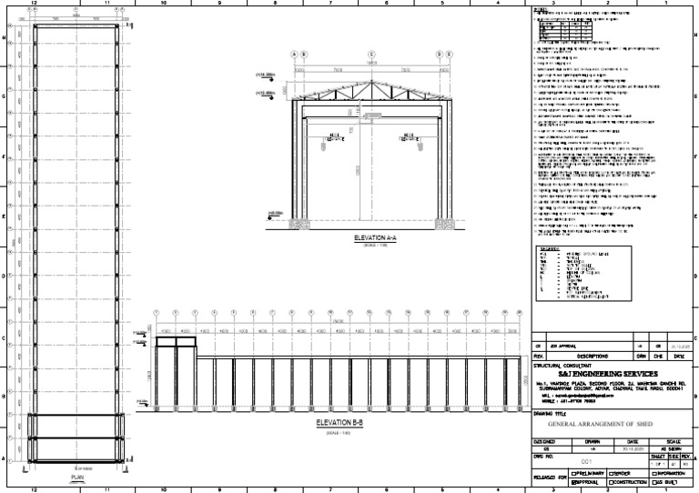 General Arrangement For Peb Shed | PDF