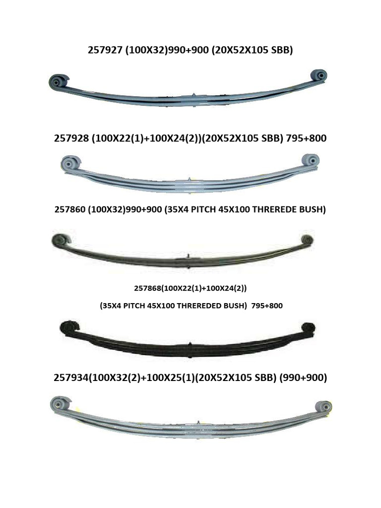 Volvo FM Front Axles Springs Catalog | PDF