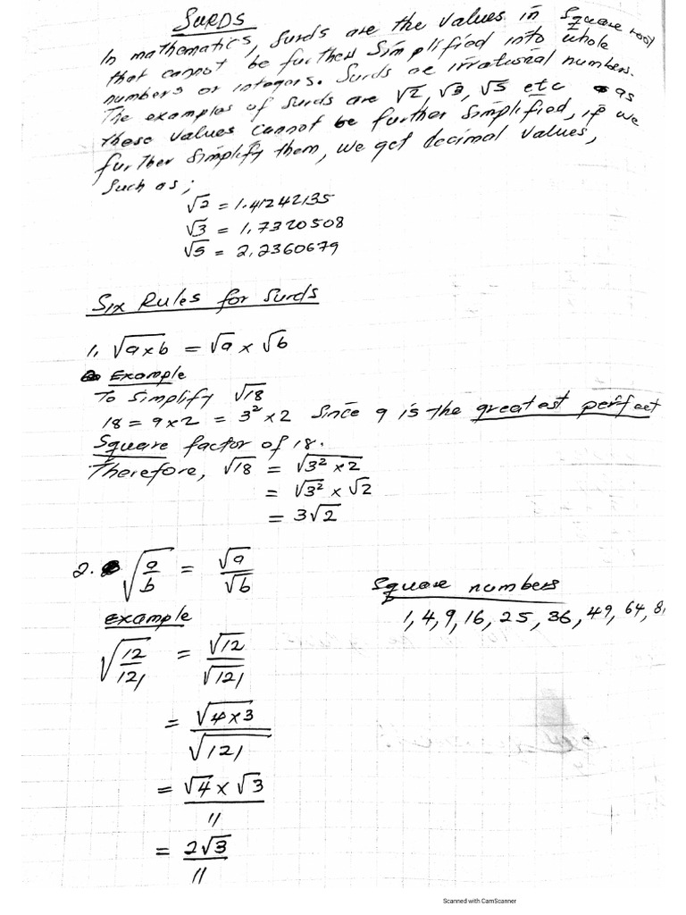 Surds | PDF
