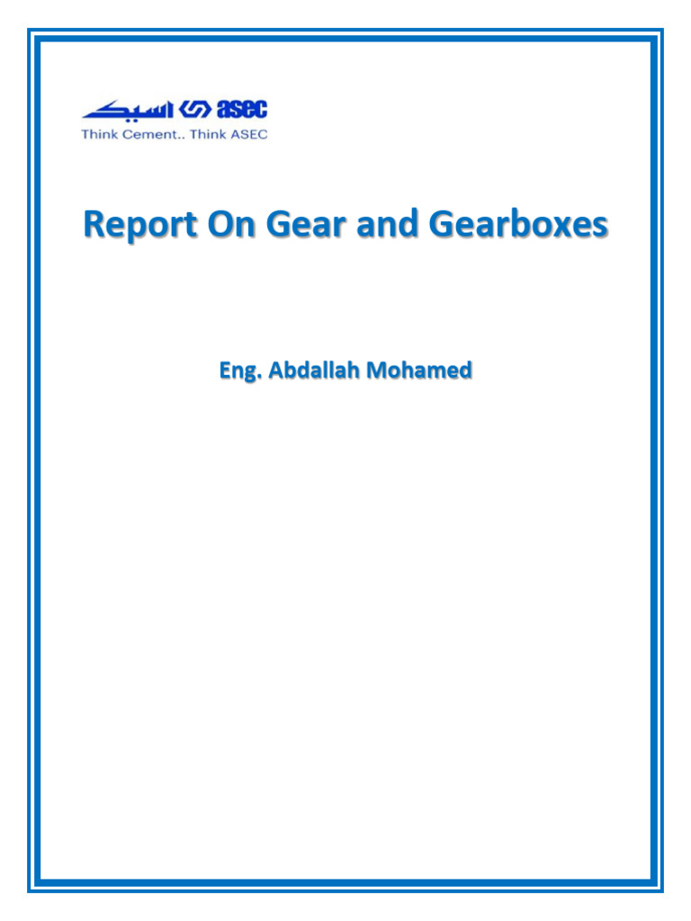 Gear and Gearbox Overview Report | PDF | Gear | Electric Motor