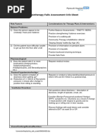 Fall History Taking OSCE Checklist | PDF | Patient | Medicine