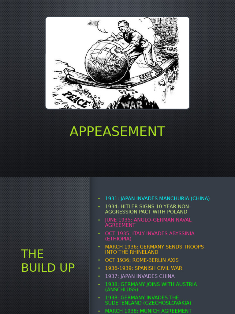 Appeasement Overview | PDF | Neville Chamberlain | Nazi Germany