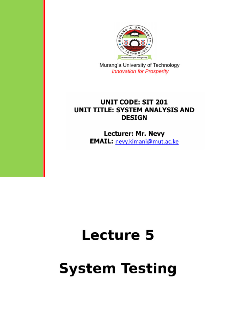 System Testing Overview and Techniques | PDF | Software Testing | System