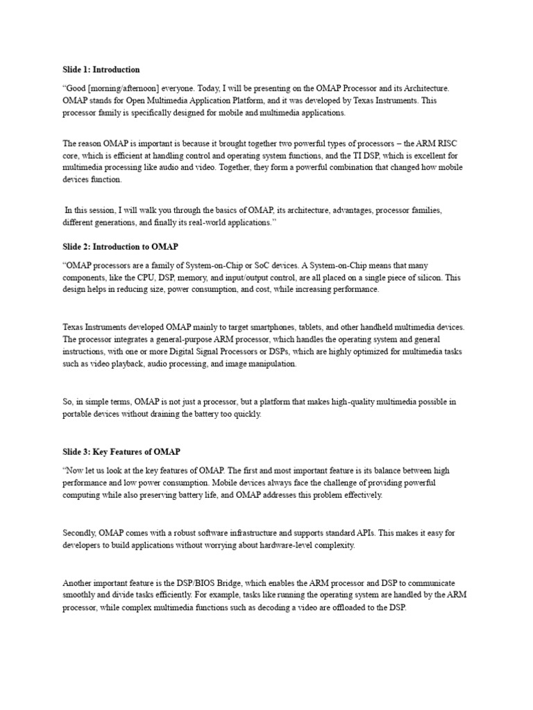 OMAP Processor Architecture Overview | PDF | Digital Signal Processor ...