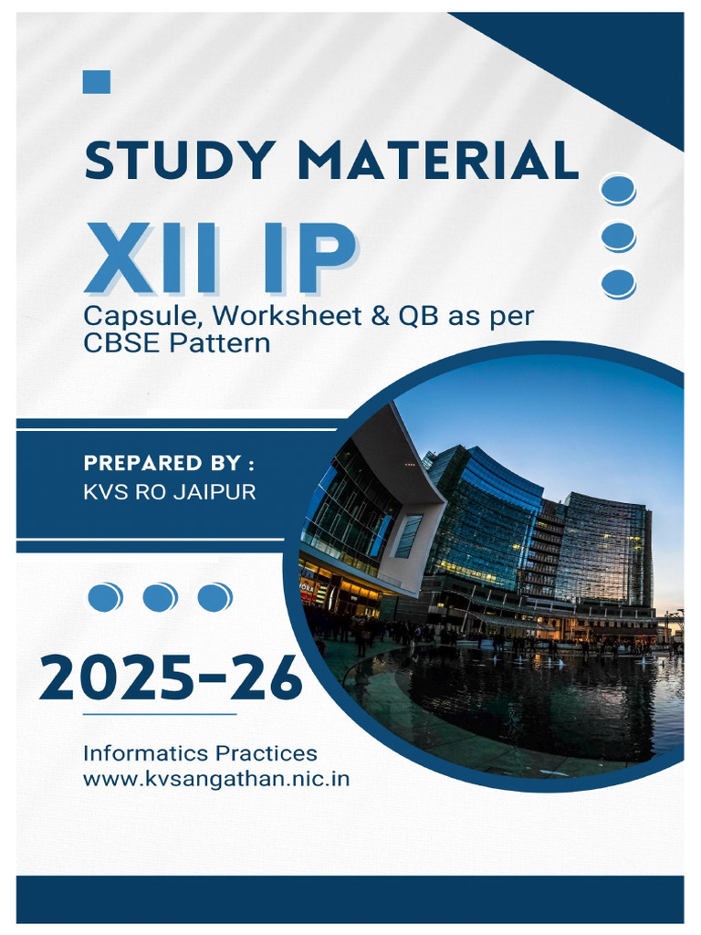 Class 12 - IP - Capsule Material 2025 | PDF | Software Engineering ...