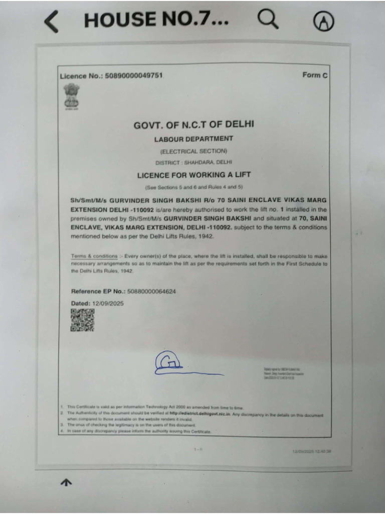 Lift Licence | PDF