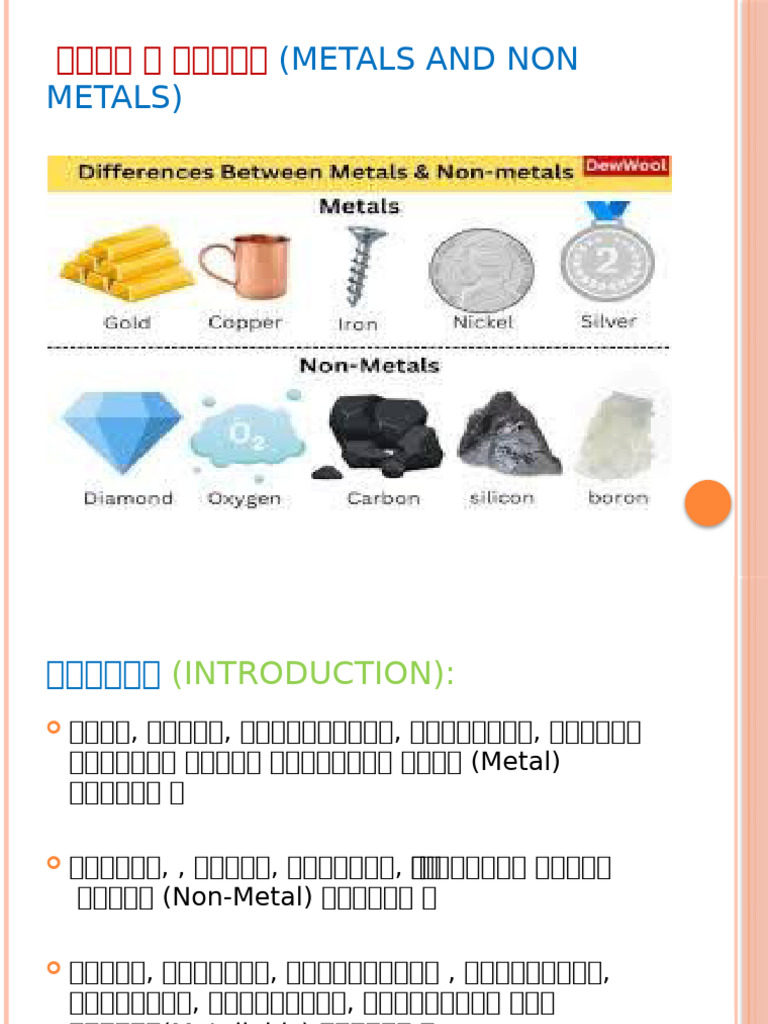 Metals and Non Metals | PDF