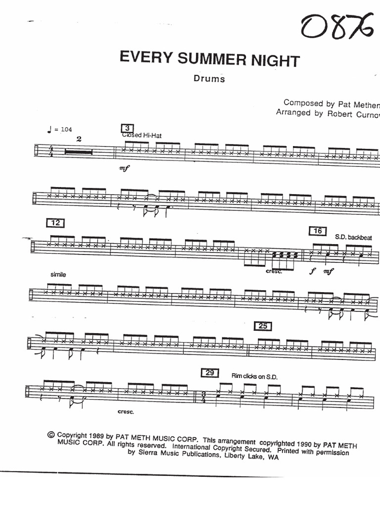 Every Summer Night Drums | PDF