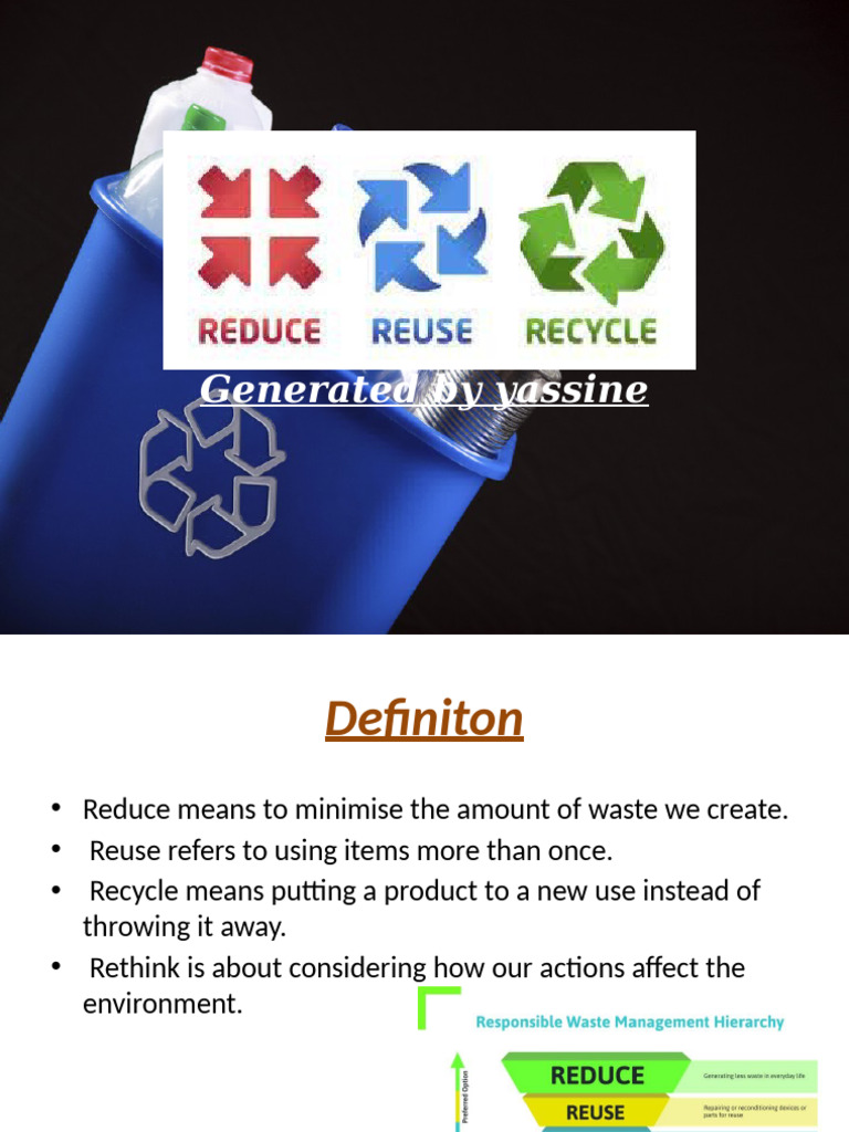 Reduce, Reuse, Recycle | PDF